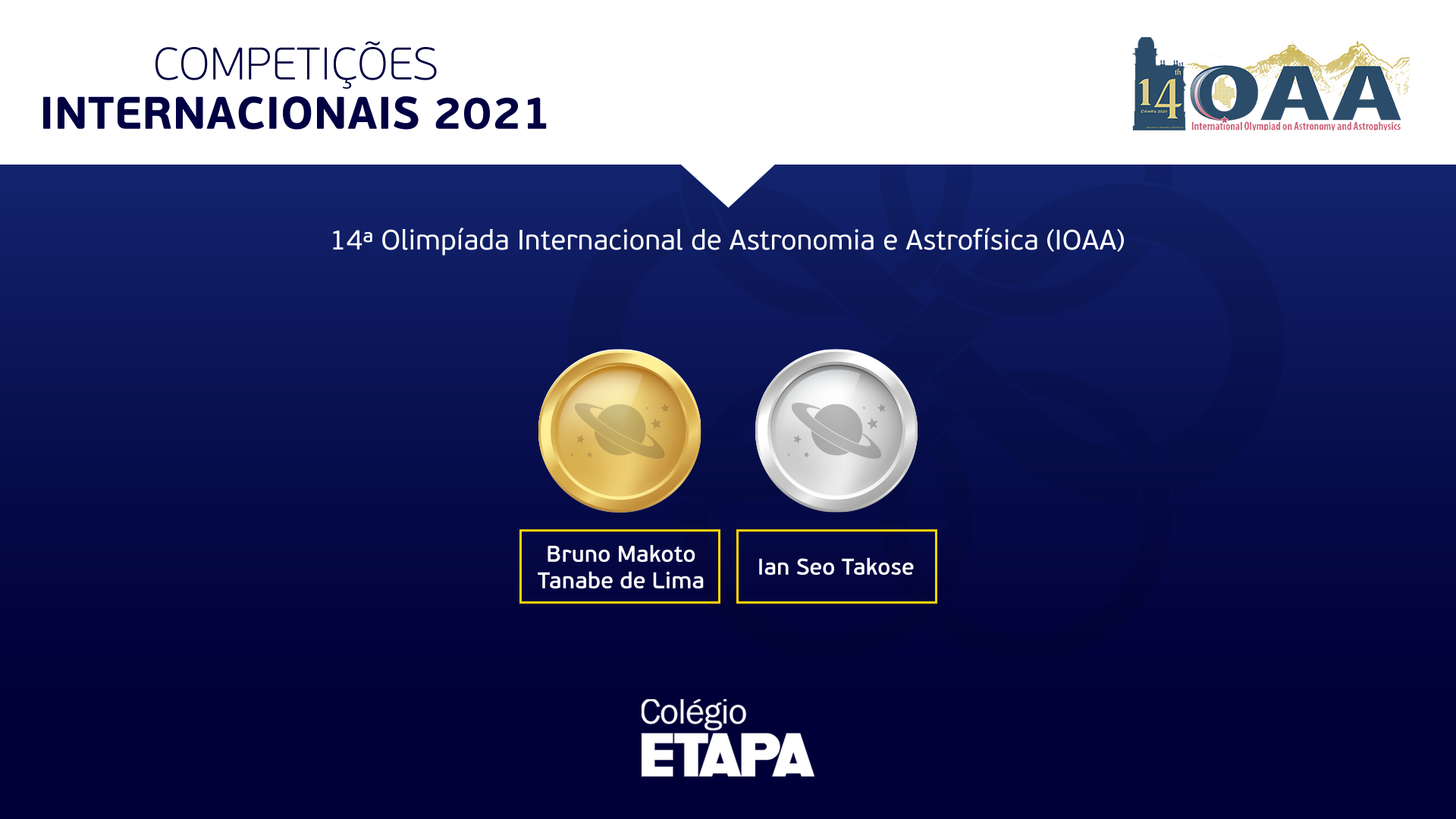 Alunos do Colégio Etapa conquistam medalhas na IOAA 2021